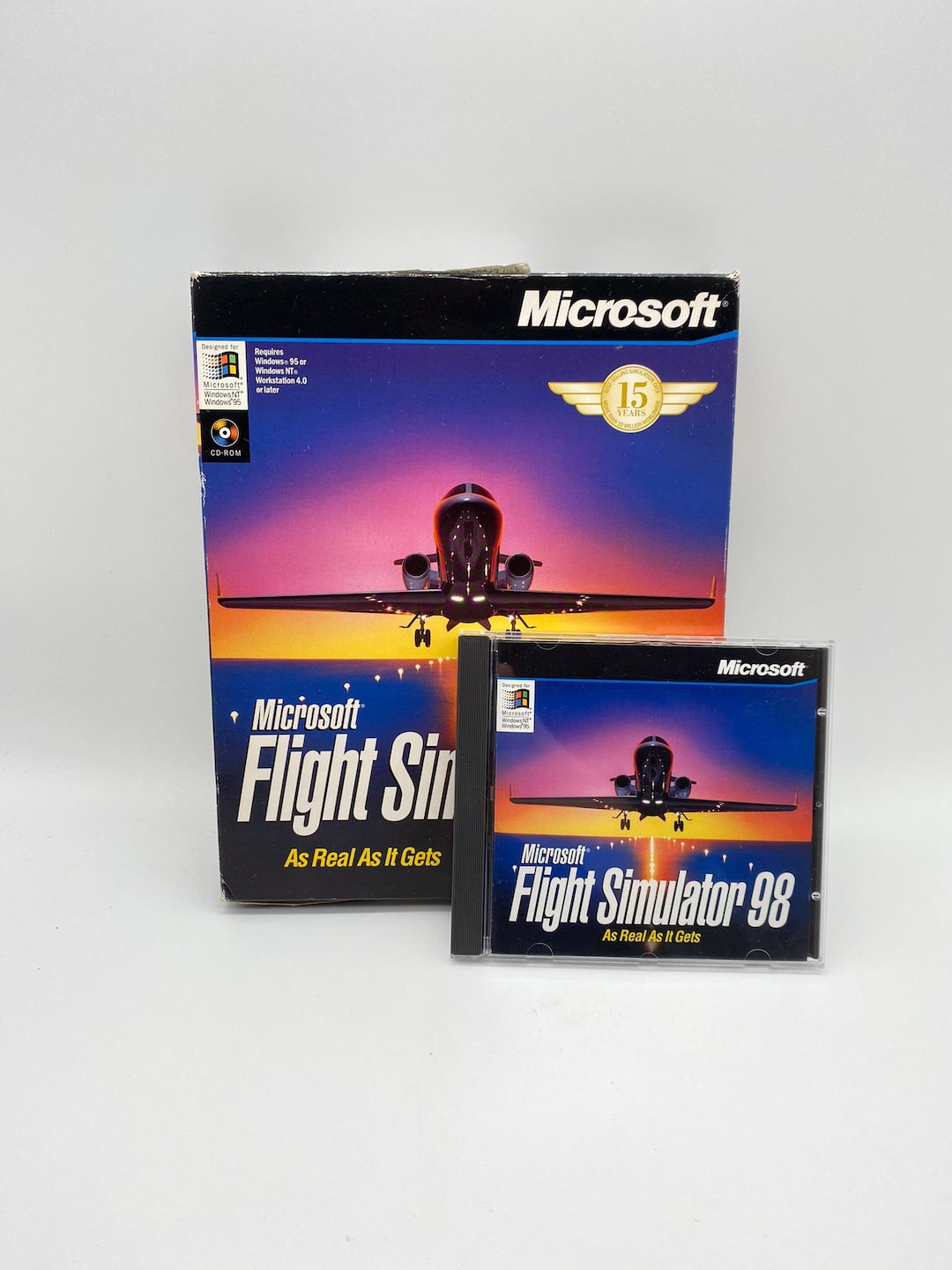 Microsoft Flight Simulator 1998 in Original Box as Real as It Gets ...