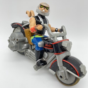 Vintage 1990s Biker Mice From Mars Figure Throttle on Motorcycle ...