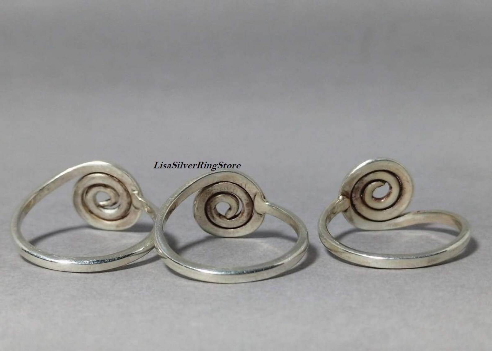 Sterling Silver Ring Single Spiral Wrap Around Ring Statement Ring ...