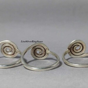 Sterling Silver Ring Single Spiral Wrap Around Ring Statement Ring ...