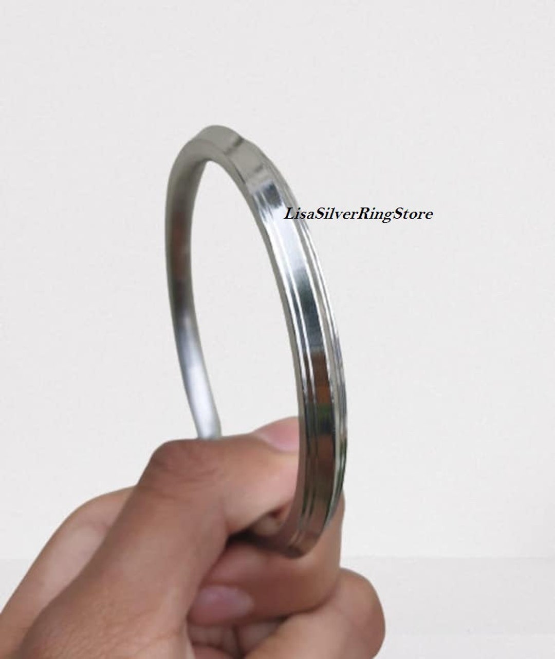 Sterling Silver Kara One Edge Traditional Sikh Bangle Singh Kaur ...