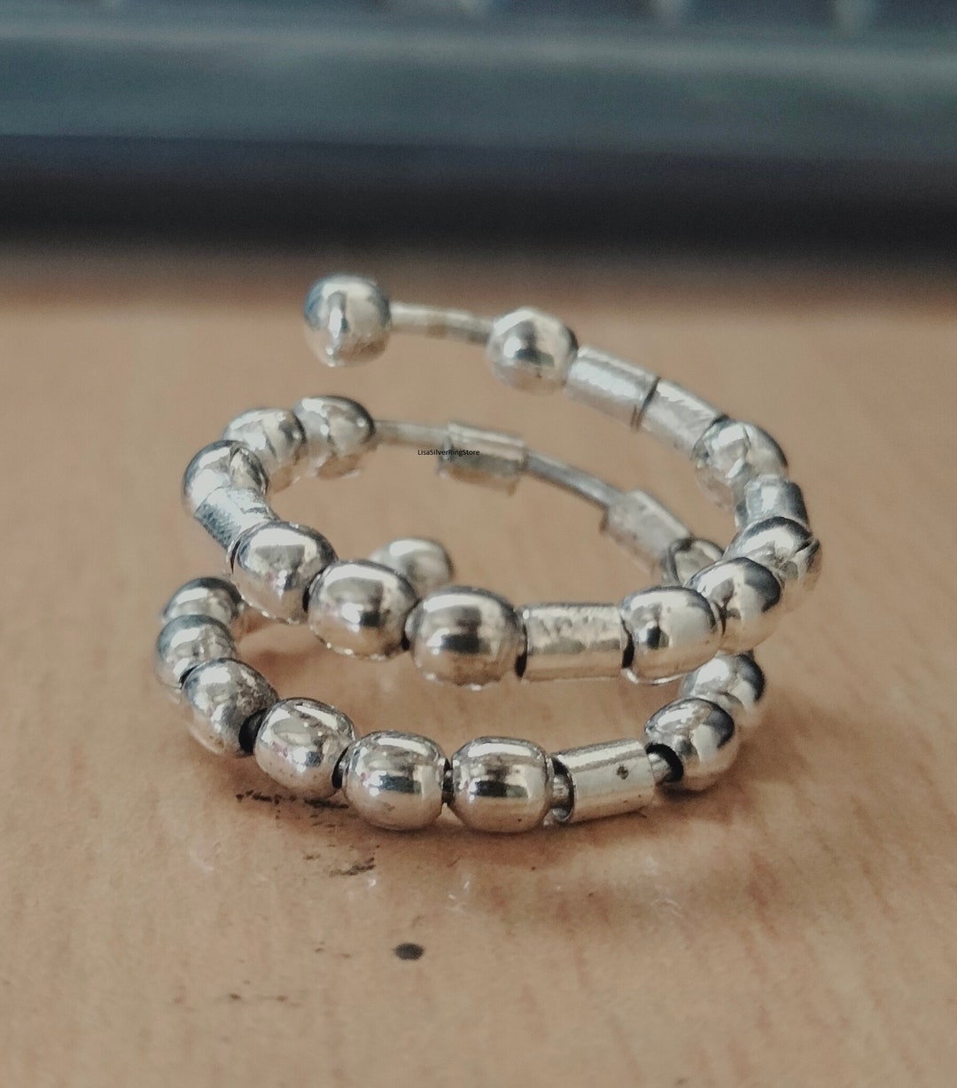 The Morse Code Sterling Silver Adjustable Ring Morse Code Jewelry of ...