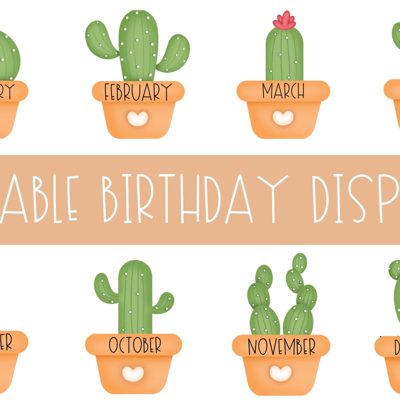 Cactus Classroom Decor - Etsy