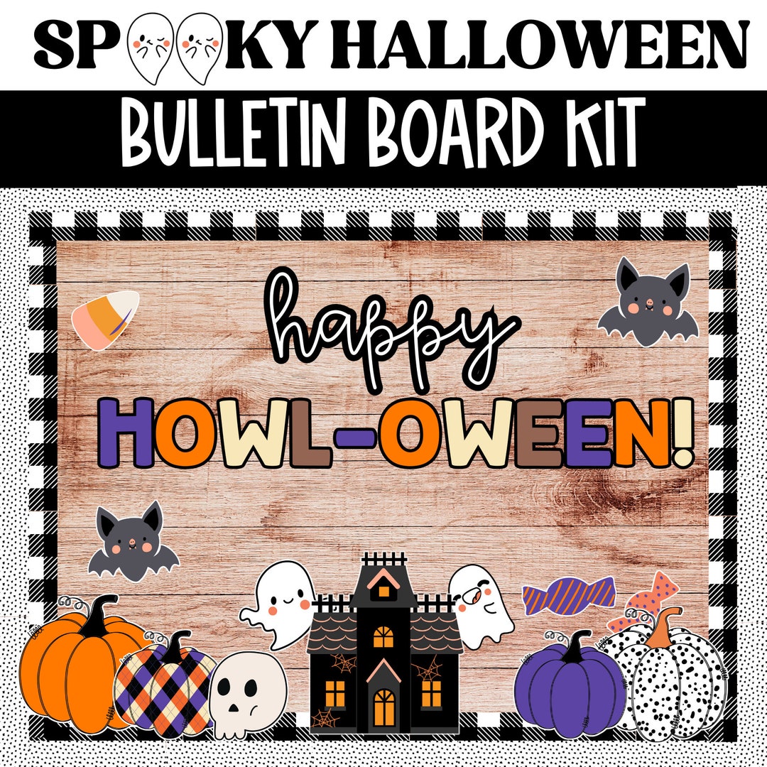 Halloween Bulletin Board Decor Retro Sooky Halloween Decor Halloween ...