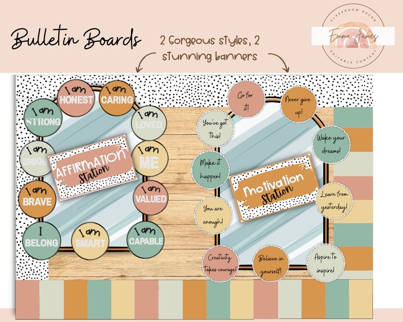 Neutral Polka Dot Classroom Bundle EDITABLE - Etsy