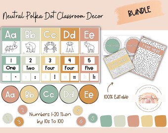 Black & White Elementary Classroom Decor Bundleblack and White Polka ...