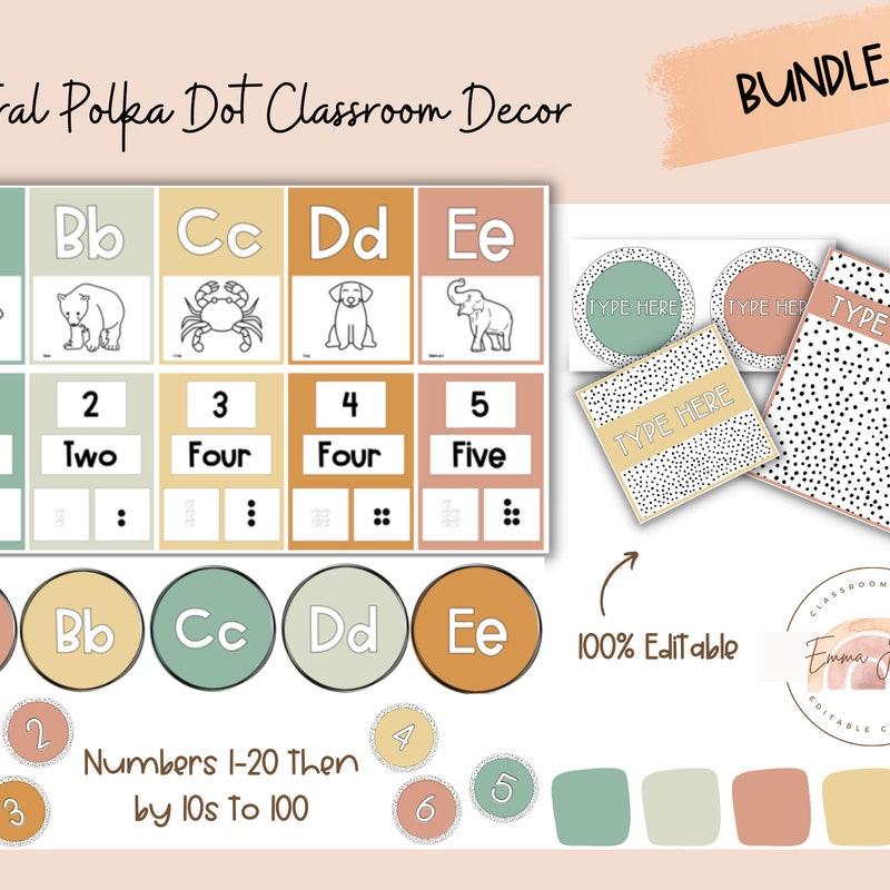 Polka Dot Labels - Etsy