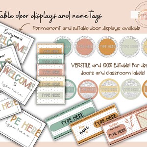Neutral Polka Dot Classroom Bundle EDITABLE - Etsy