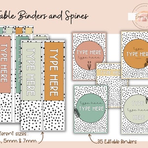 Neutral Polka Dot Classroom Bundle EDITABLE - Etsy