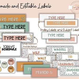 Neutral Polka Dot Classroom Bundle EDITABLE - Etsy