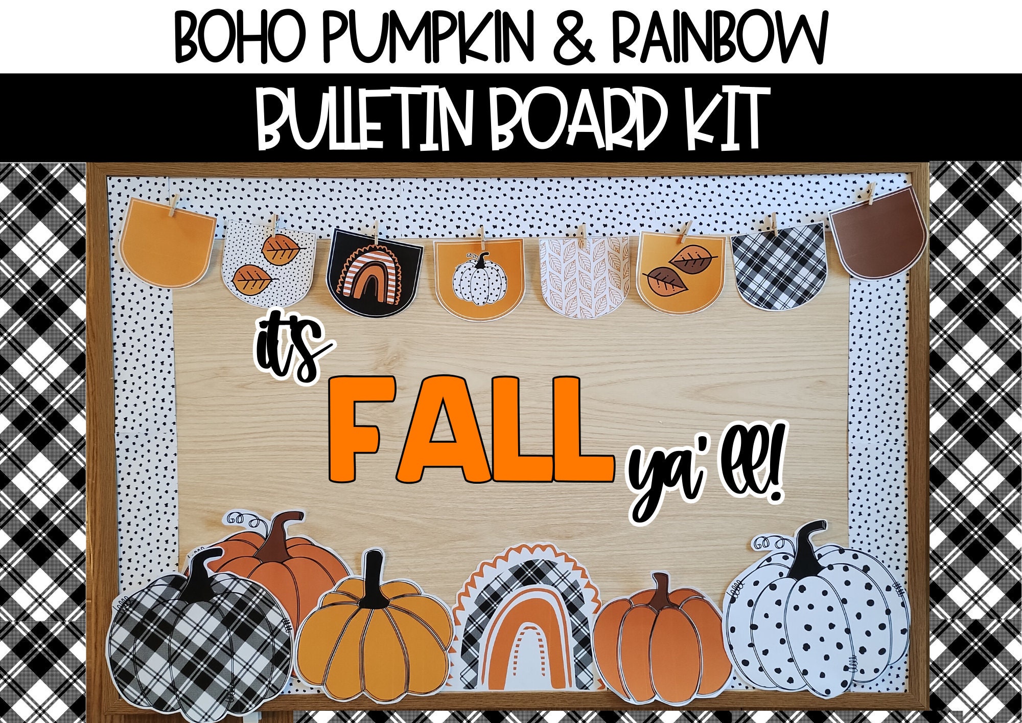 Halloween Fall Pumpkins Bulletin Board or Classroom Door - Etsy