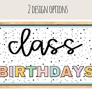 Boho Rainbow & Sky Classroom Birthday Displays Modern Retro - Etsy