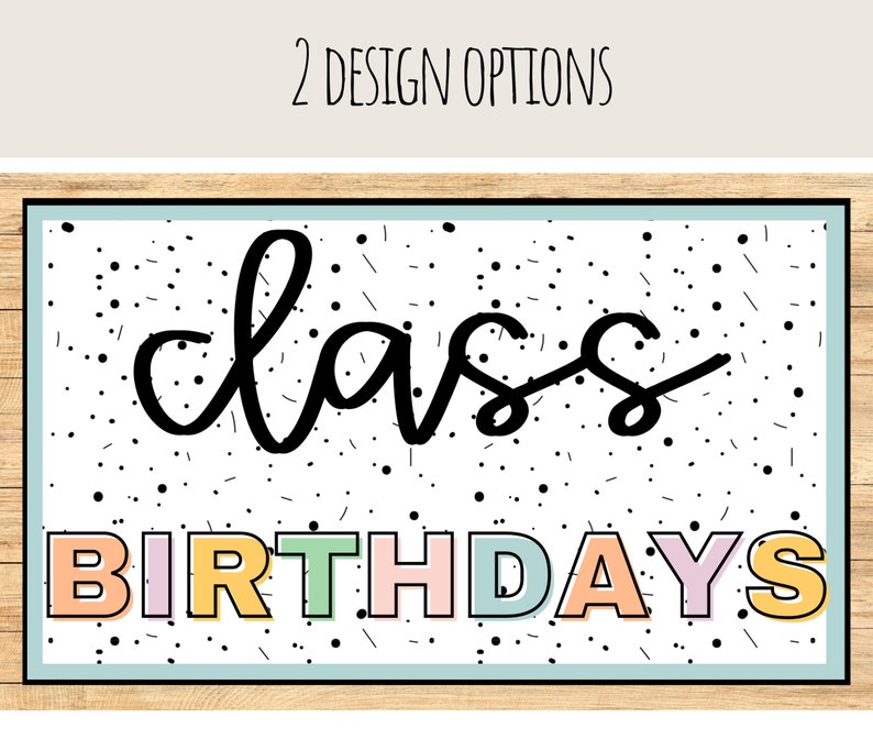 Boho Rainbow & Sky Classroom Birthday Displays Modern Retro - Etsy