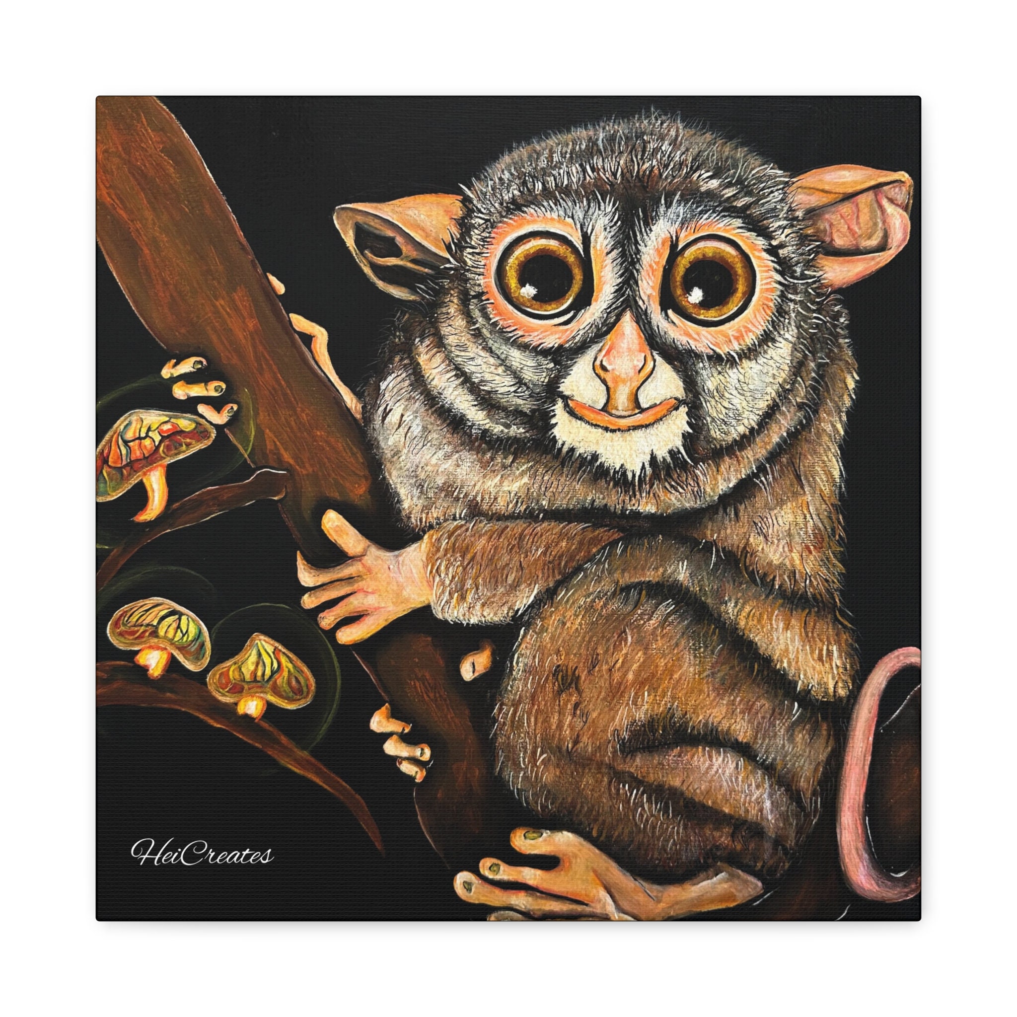 Tarsier Living Room Wall Decor/home Decor/original Art Print on Canvas ...