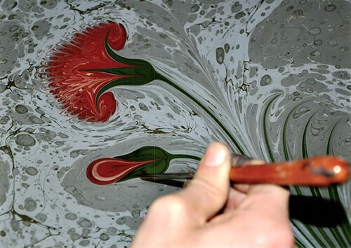 Ebru Art Ready-to-use Marbling Liquid Pour the Liquid Into the Tray and ...