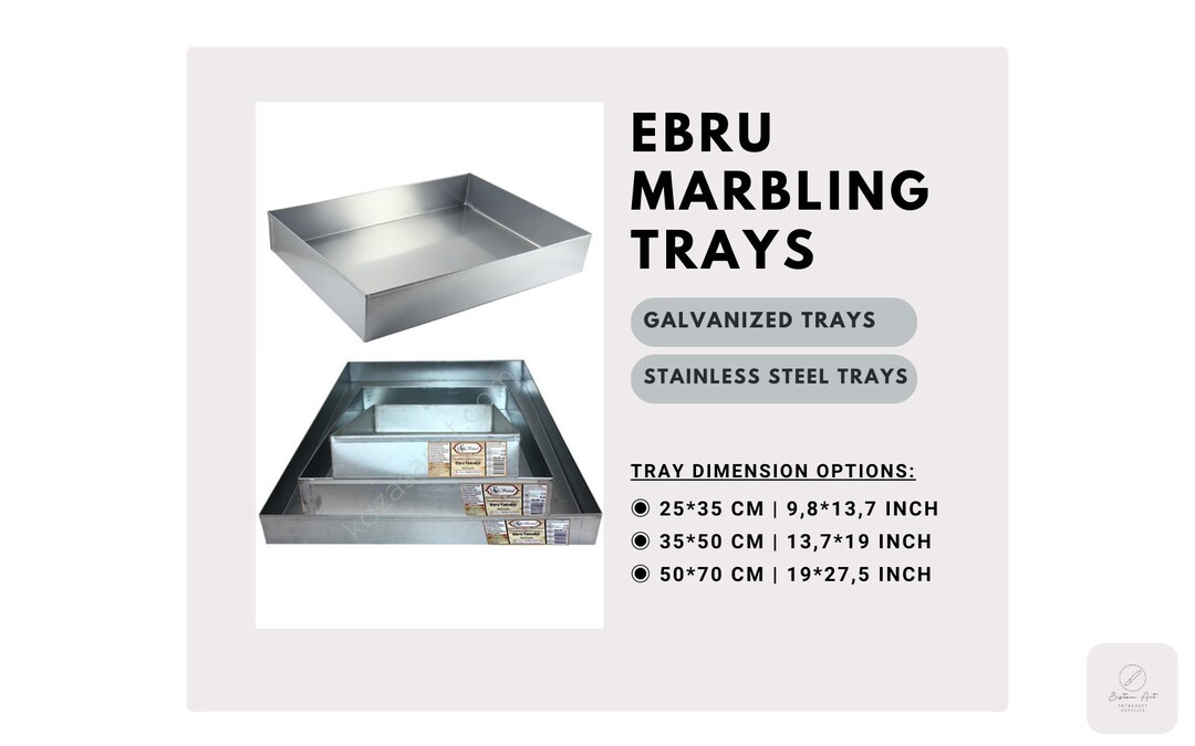 Ebru Art Marbling Tray | 25*35cm, 35*50cm, 50*70cm | Boat for Ebru ...