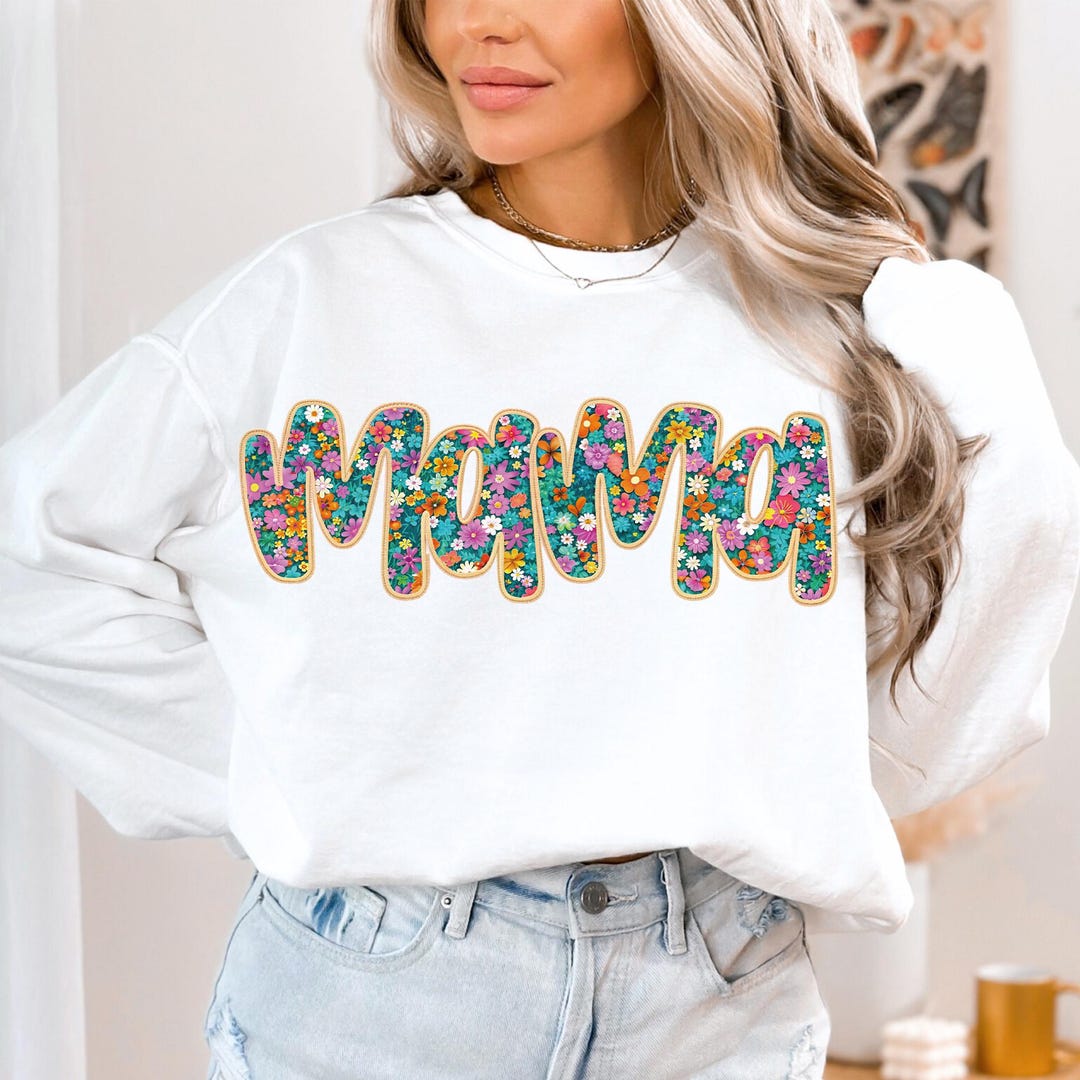 Floral Mama PNG, Preppy Mama Png, Mama Flower Png, Retro Mama Png ...