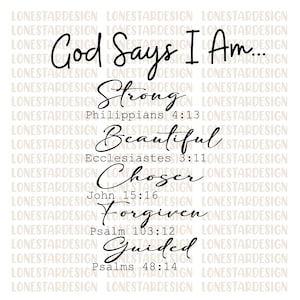 Elegant Christian Quote SVG PNG, God Says I Am Svg, Sleeve Shirt Design ...