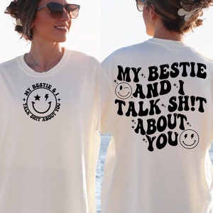 My Bestie and I Talk Shit About You SVG & PNG Pocket Included Wavy ...