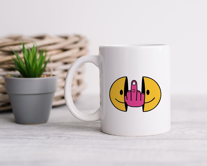 Smiley Face Middle Finger SVG PNG Graphic Digital Download - Etsy Australia