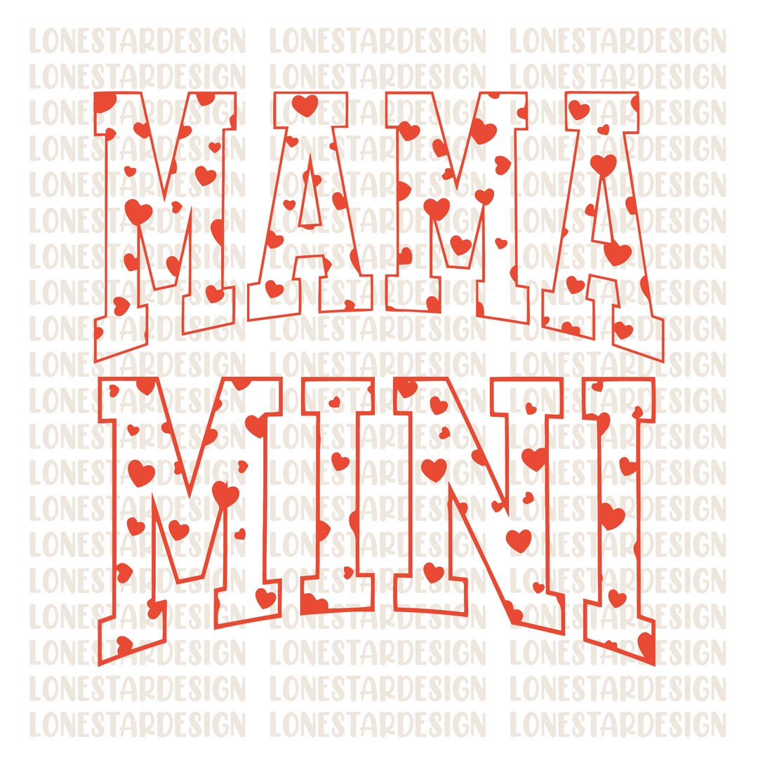 Mama Mini Valentines Svg Png, Valentines Sublimation Design, Valentine ...