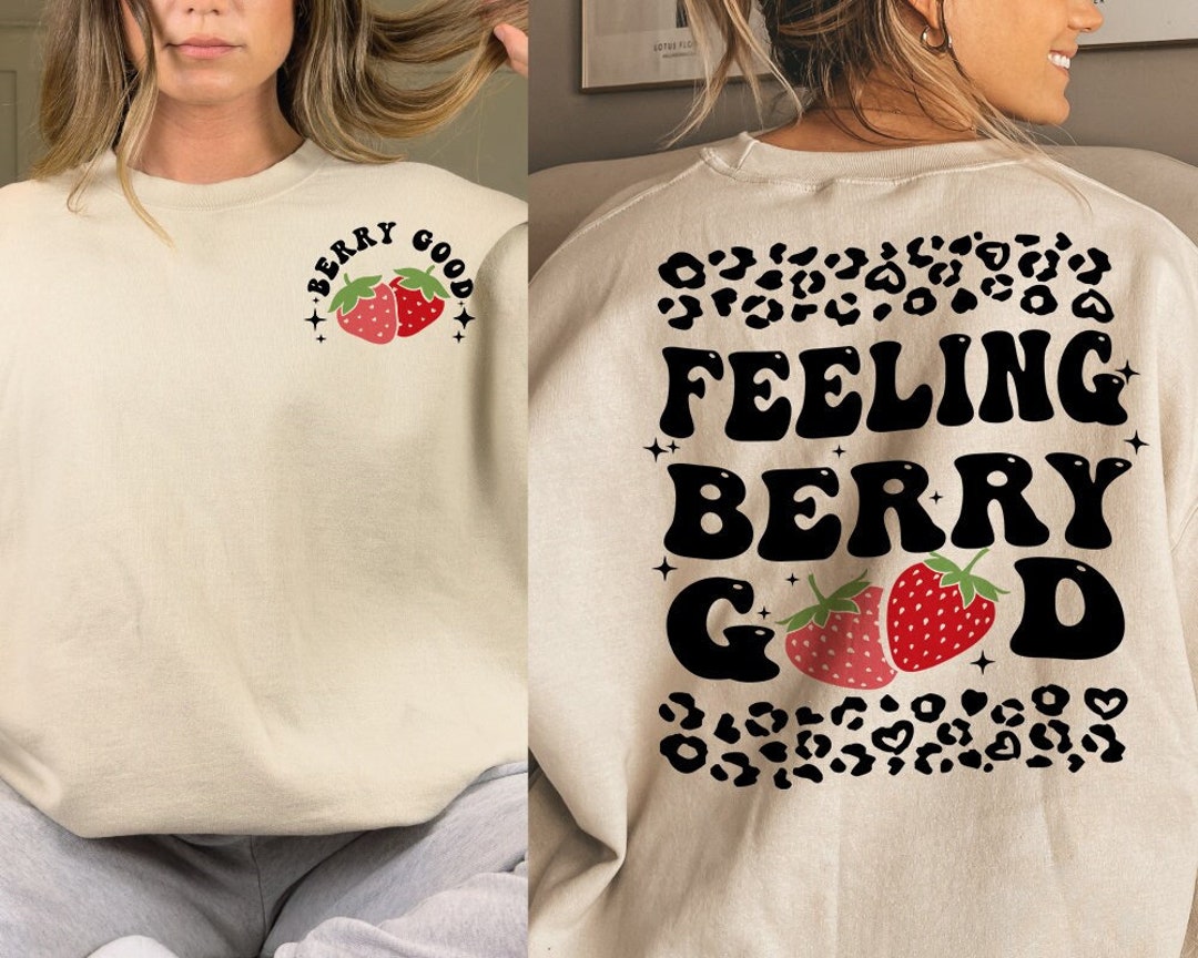 Feeling Berry Good Svg, Retro Strawberry Svg, Strawberry Sublimation ...