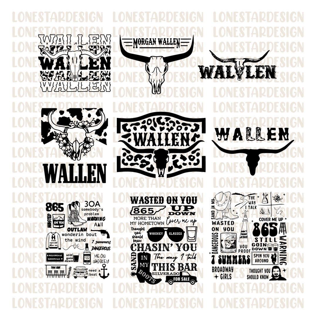 Wallen Bundle Svg,png, Wallen Png, Western Cowboy Png, Wallen Cowboy ...