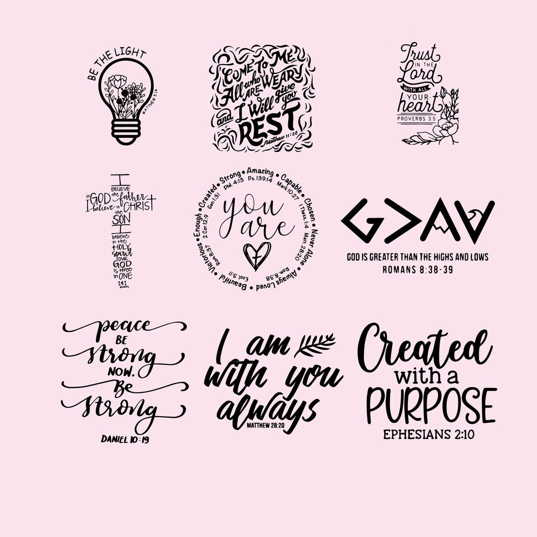 Christian Bundle SVG, Scripture Bundle, Instant Download, Bible Verse ...