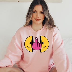 Smiley Face Middle Finger SVG, PNG Graphic Digital Download Files - Etsy