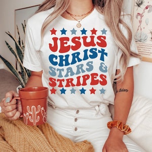 Jesus Christ Stars & Stripes SVG | 4th of July Svg | 4th of July Png ...