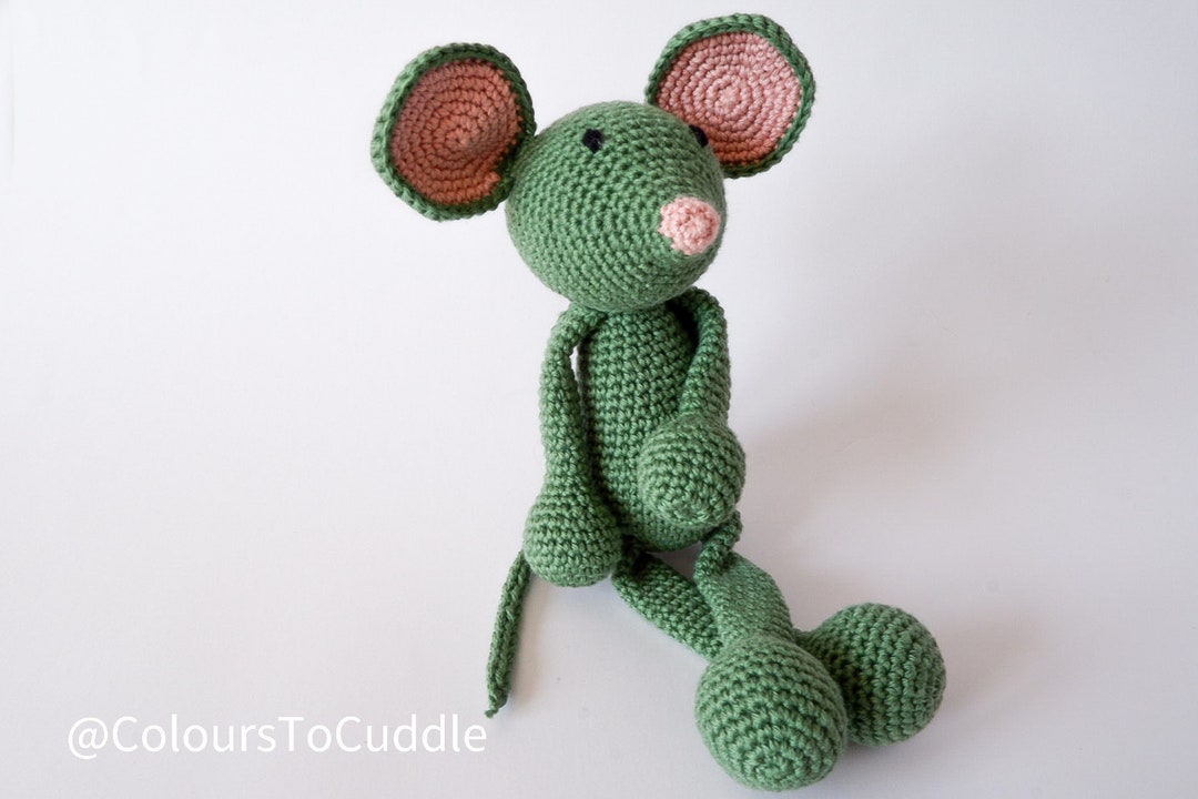 Colorful, Crocheted Mouse - Etsy