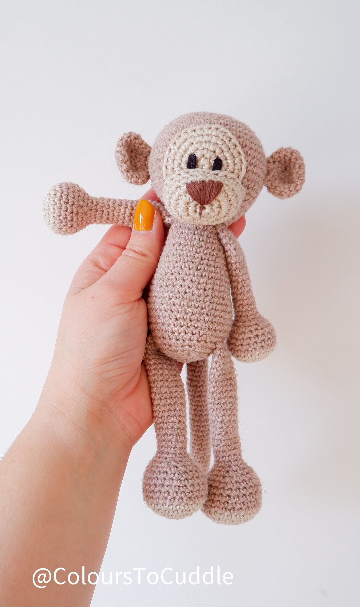 Colorful Crocheted Monkey - Etsy