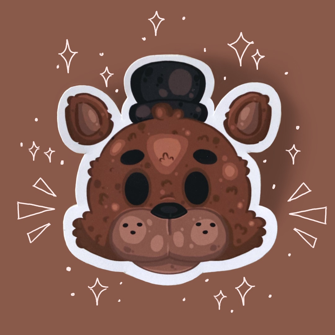FNAF Freddy Fazbear Vinyl Sticker - Etsy