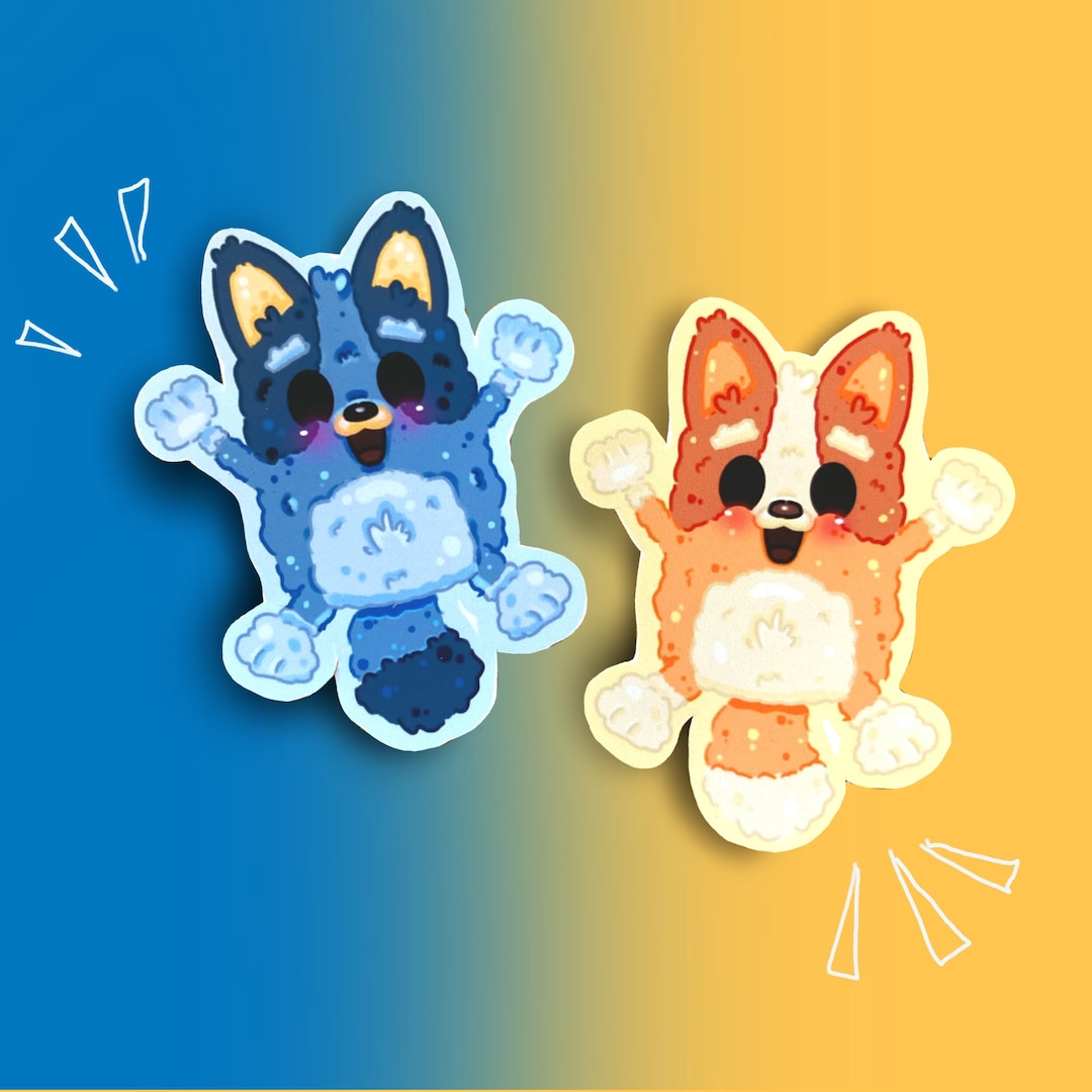 Bluey and Bingo Vinyl Sticker - Etsy