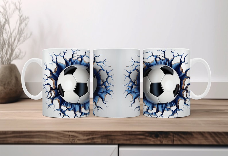 3D Football Mug Design | Inflated NFL Mug Wrap | Football Mug Template ...