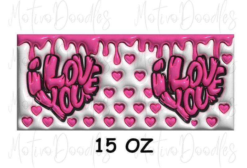 I Love You Inflated Mug Design: Valentine's Sublimation (digital ...