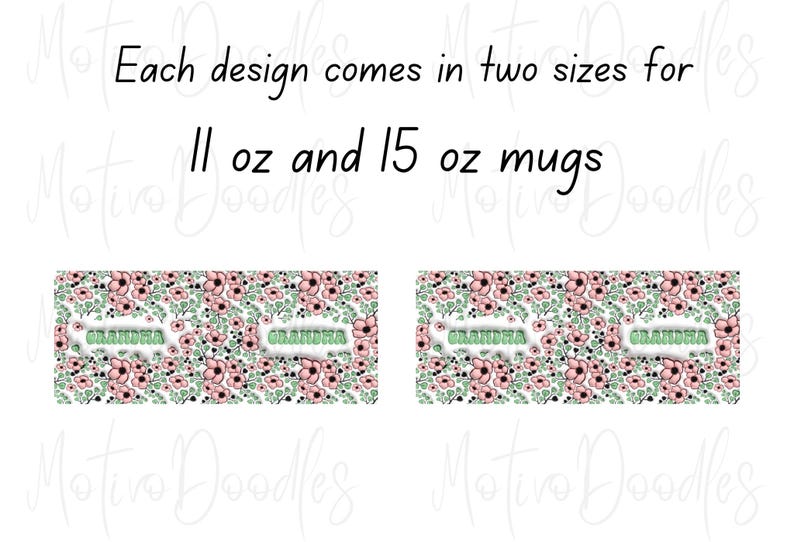 Retro Grandma Mug PNG | Inflated Bubble Letter Mug Wrap Design | 11oz ...