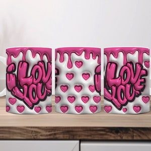 I Love You Inflated Mug Design: Valentine's Sublimation (digital ...