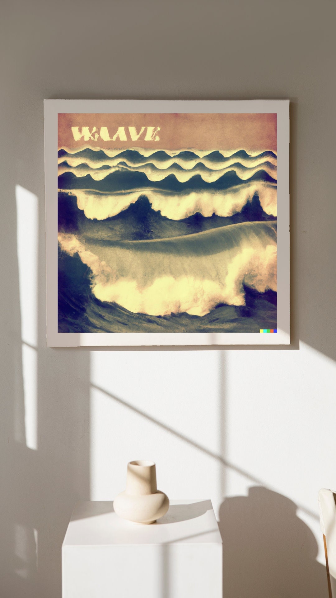 Digital Art - Retro - Vintage - Waves - Beach - Ocean - Surf - AI Art ...