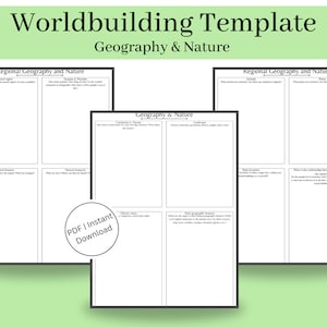 Fantasy Worldbuilding Template for Geography and Nature Creative ...