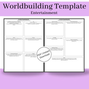Fantasy Worldbuilding Template for Entertainment of a Nation Creative ...