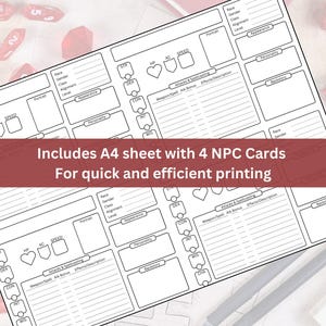 Dnd NPC Card Template: Game Master Resource (PDF) - Etsy