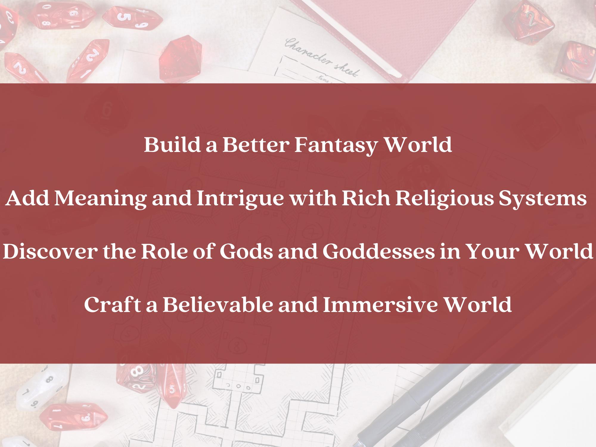 Fantasy Worldbuilding Religion Template: Dnd, TTRPG, Book Writing ...