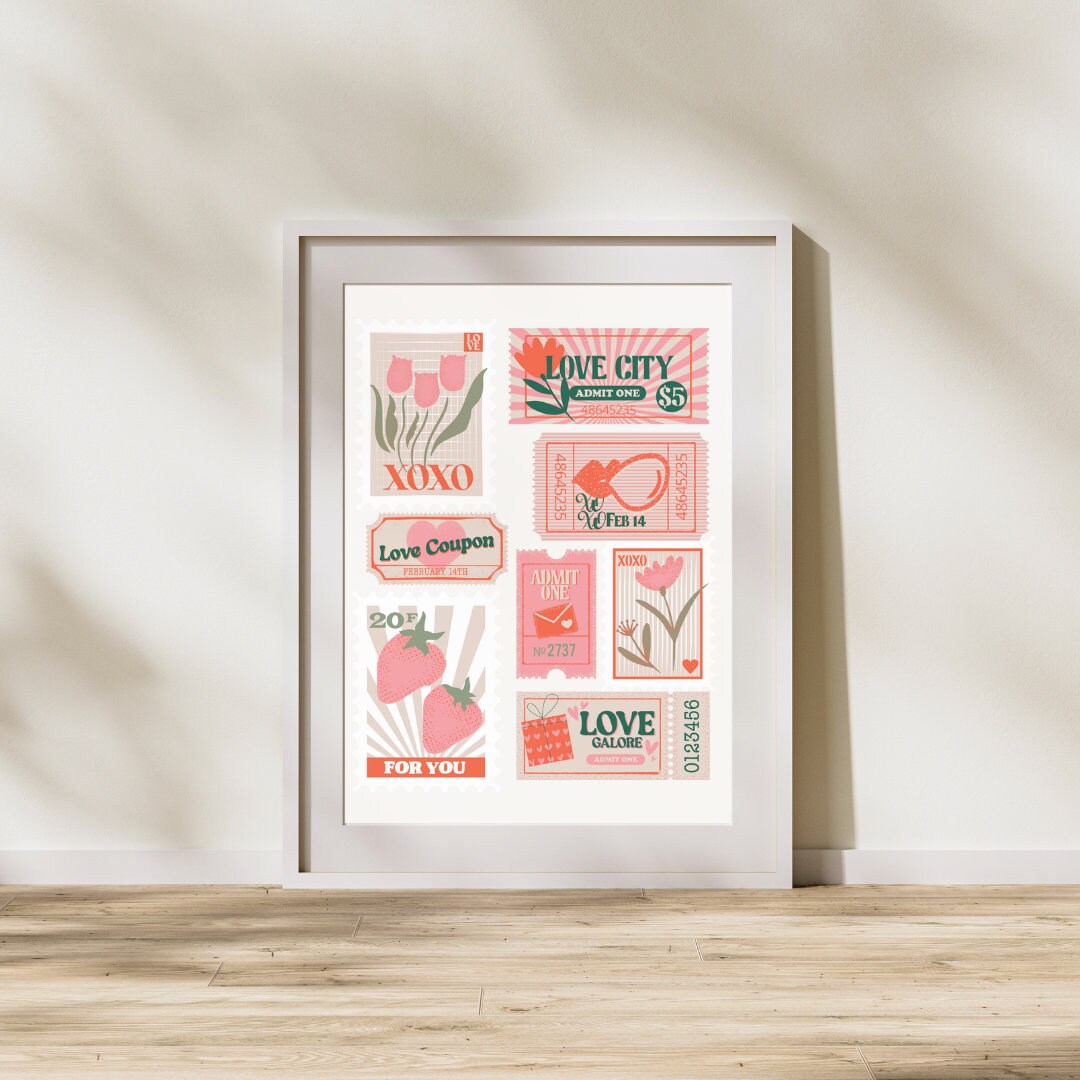 Ticket Collage Poster | Printable Wall Decor | College Wall Art ...