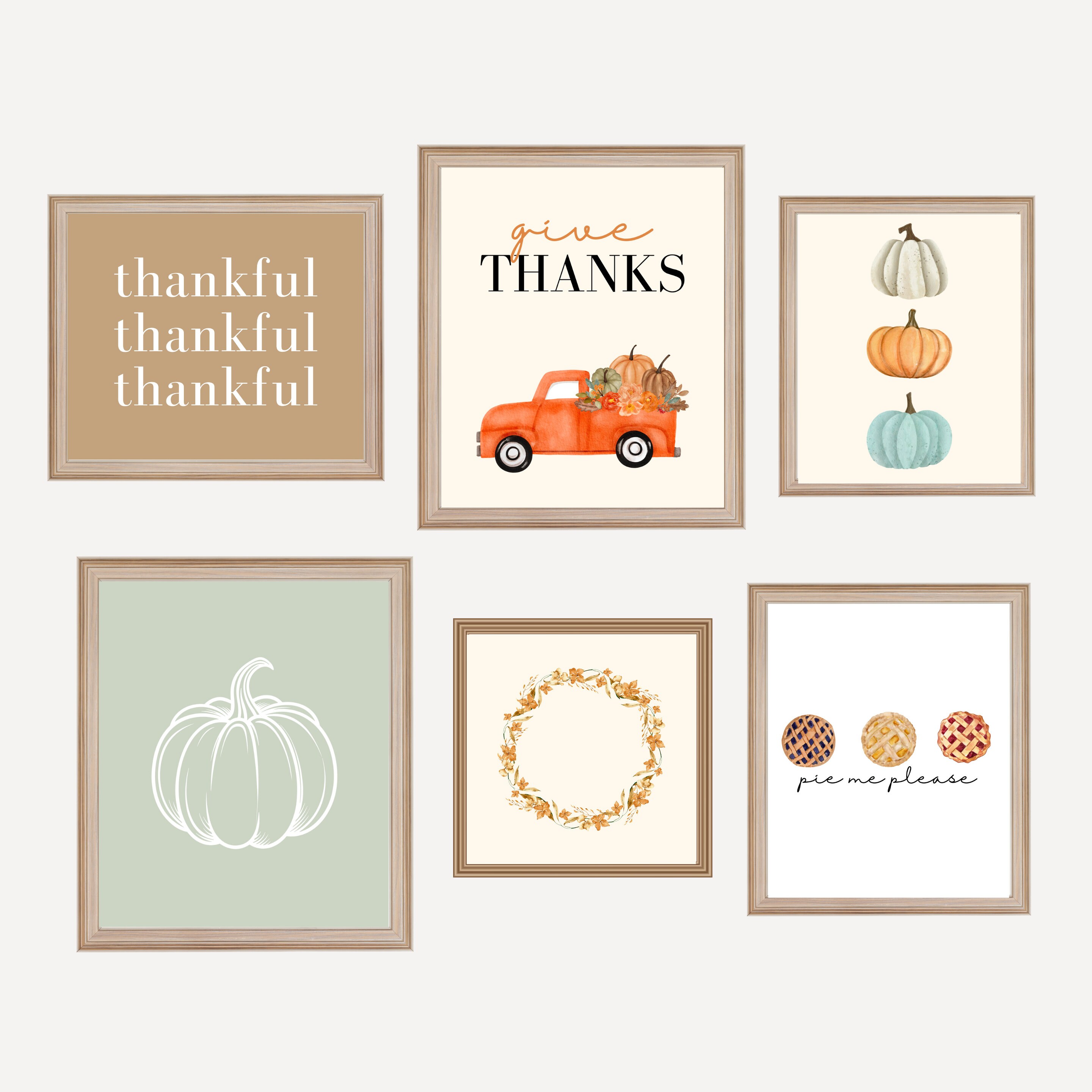 Thanksgiving Gallery Wall Art Set | Set of 15+ Wall Art Prints | Autumn ...