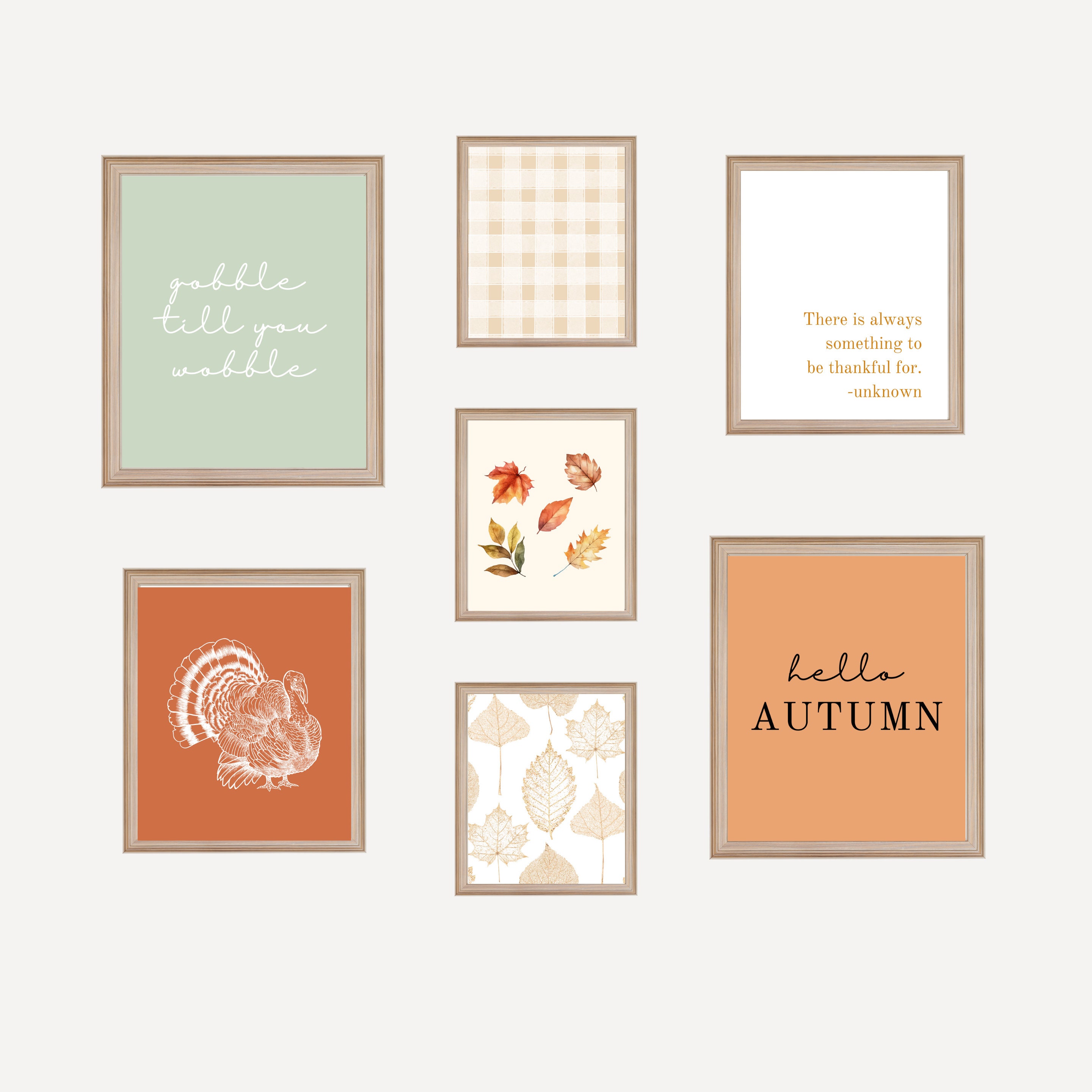 Thanksgiving Gallery Wall Art Set | Set of 15+ Wall Art Prints | Autumn ...