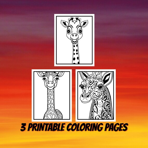 Animal Coloring Pages Giraffe