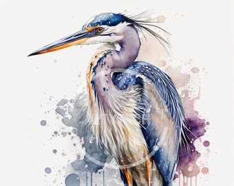 Digital Printable Watercolour Painting Poster Hummingbird Christmas ...