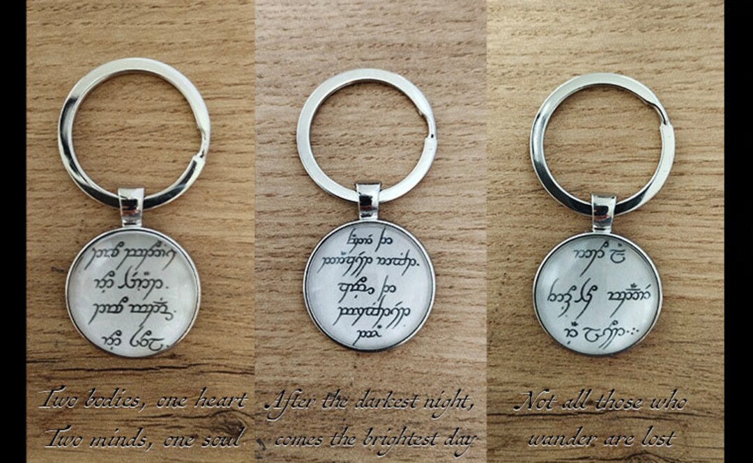 The Lord of the Rings Sayings With Elven Writing, Keychain, Pendant - Etsy
