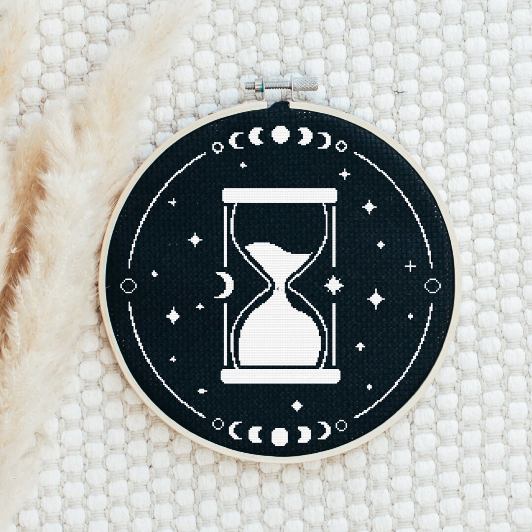 Celestial Hourglass Cross Stitch Pattern for Beginners Instant Download ...